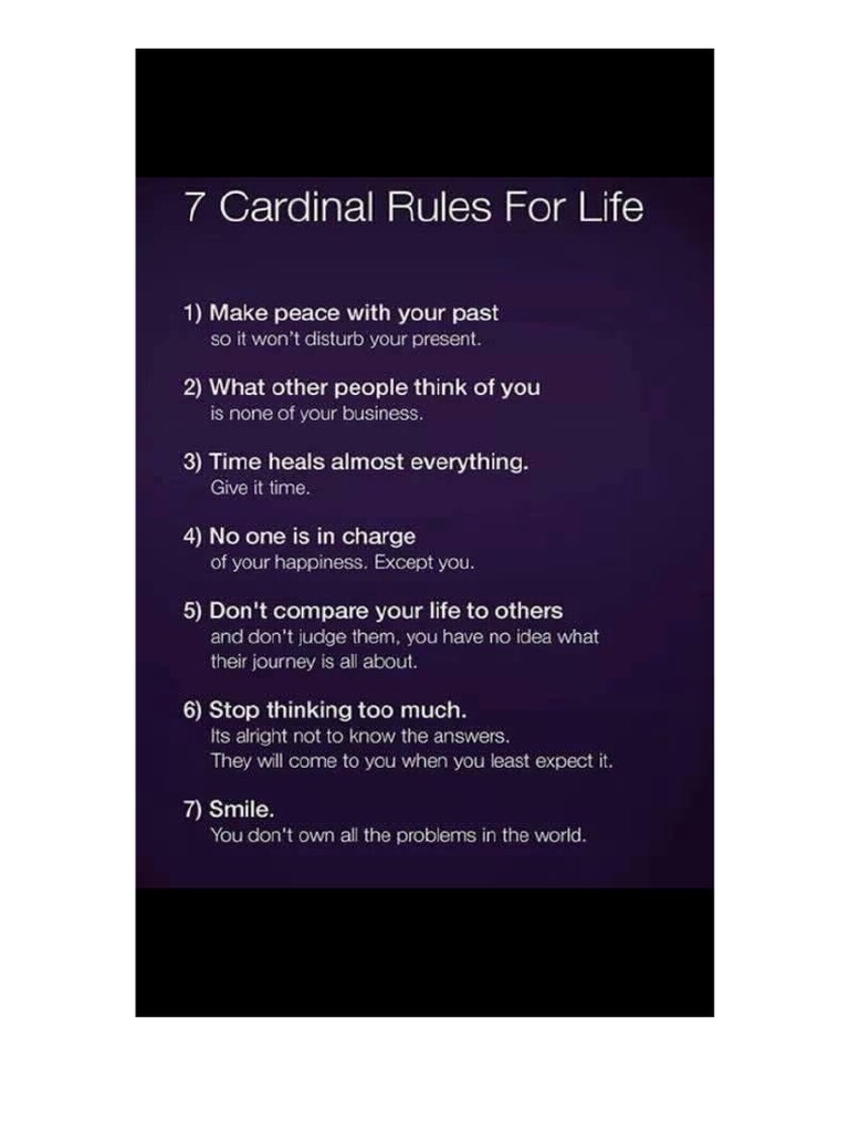 7 Cardinal Rules For Life | PDF