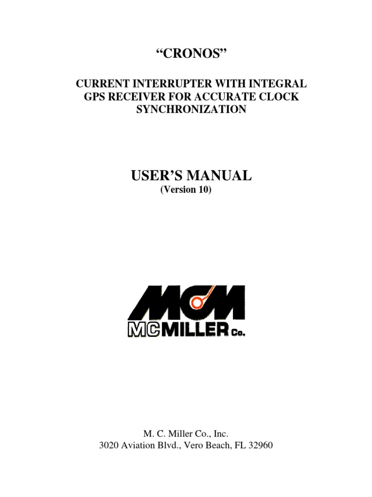 Cronos User's Manual | PDF | Global Positioning System | Clock
