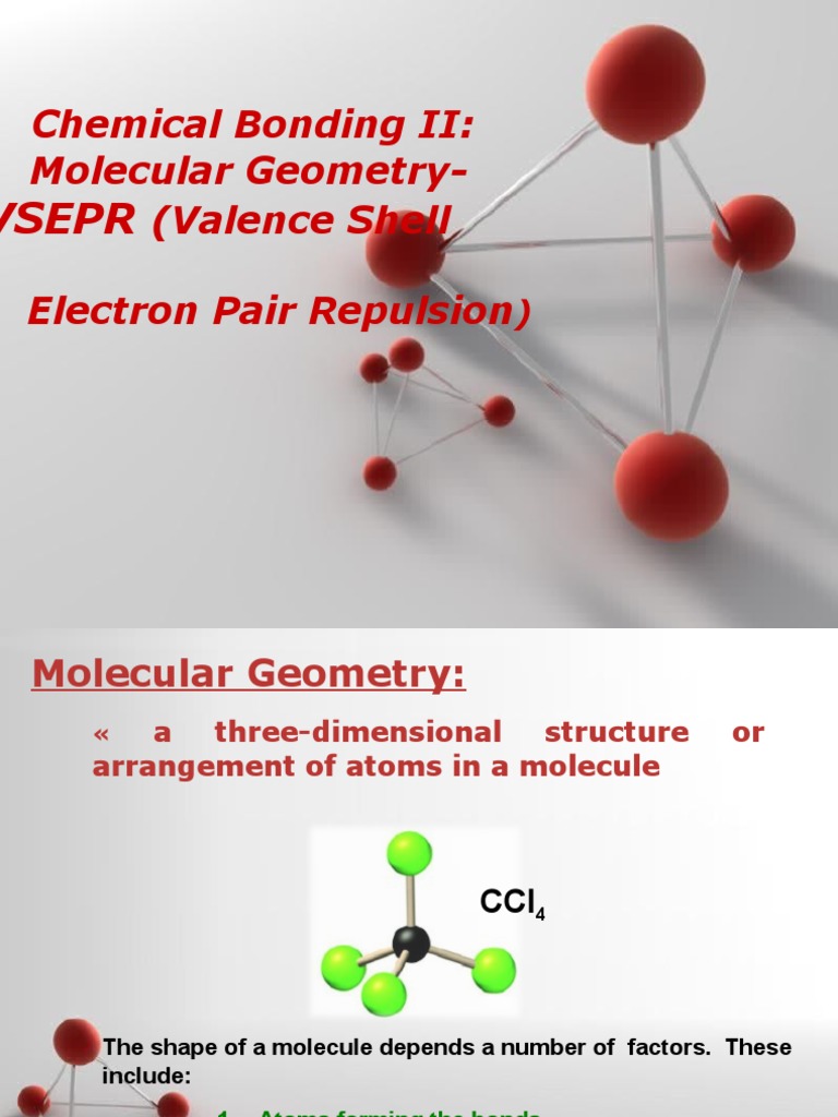 Molecular Geometry | PDF | Chemical Bond | Molecules