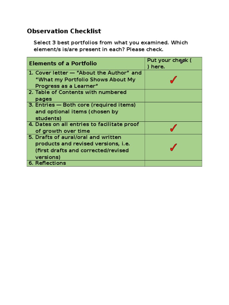 Portfolio Evaluation Guide | PDF | Art | Computers