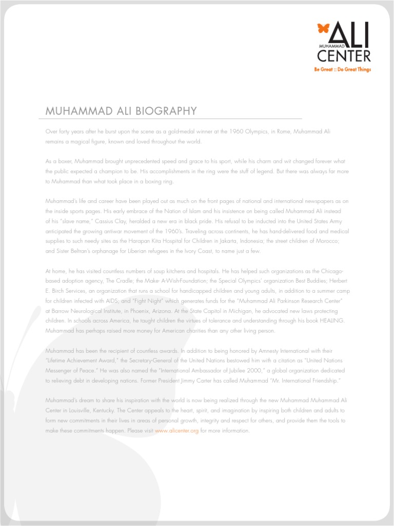 Muhammad Ali - Bio | Download Free PDF | Muhammad Ali