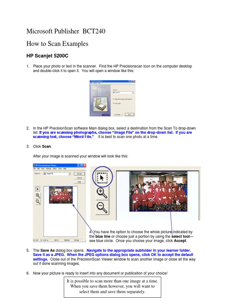 HP Scanjet Scanning Guide | PDF