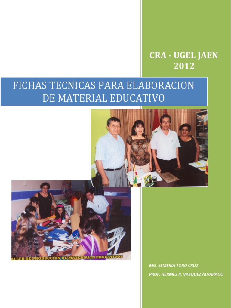 Fichas técnicas para la elaboración de material educativo en la Educación Básica Regular | PDF ...