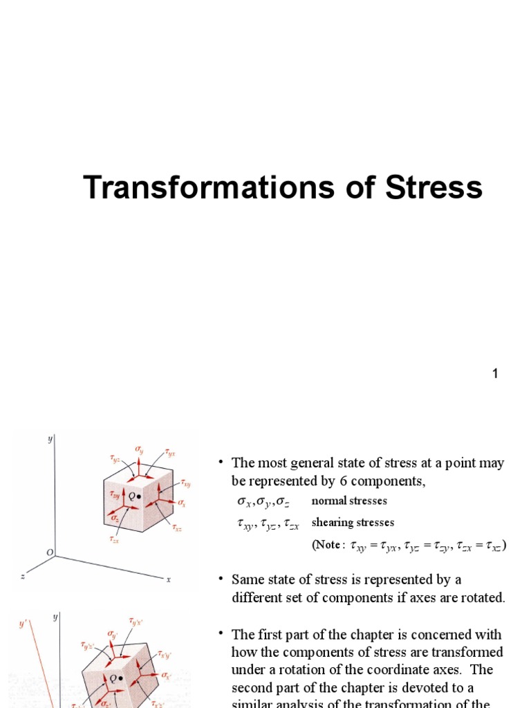 Stress - Transformations 17 April 2007 | PDF | Stress (Mechanics ...