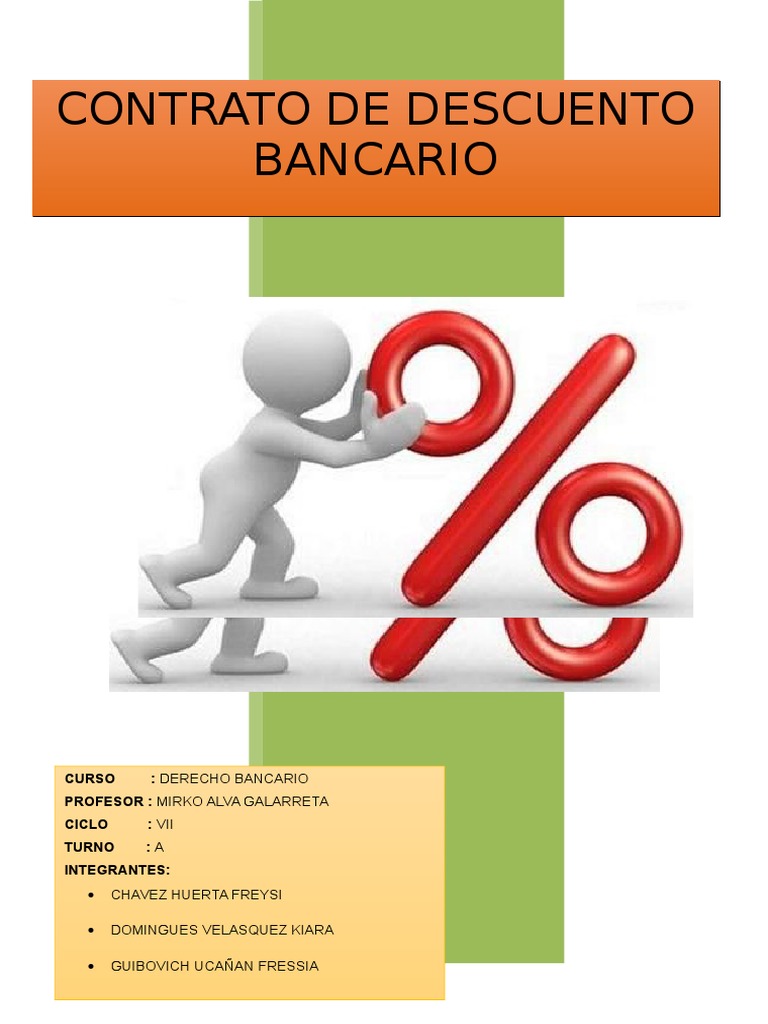 El Contrato de Descuento Bancario ... (2) | Bancos | Pagaré