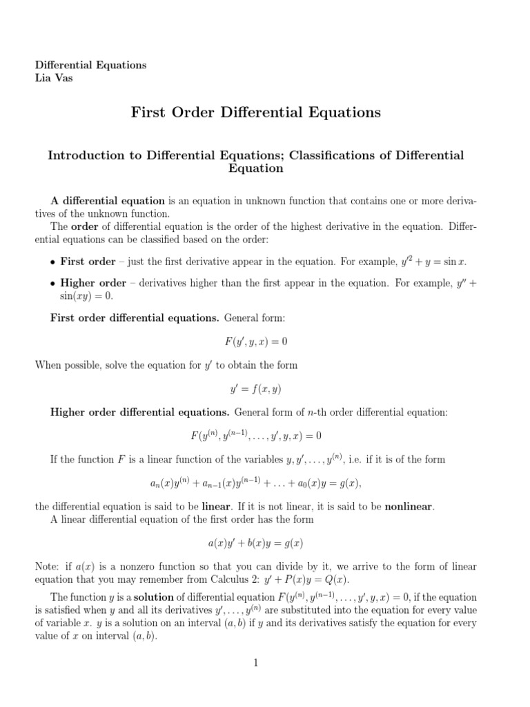 Differential Equations Practice | PDF | Differential Equations | Equations
