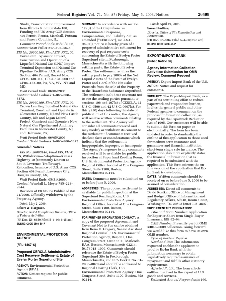 Notice: Air Quality Prevention of Significant Deterioration (PSD ...