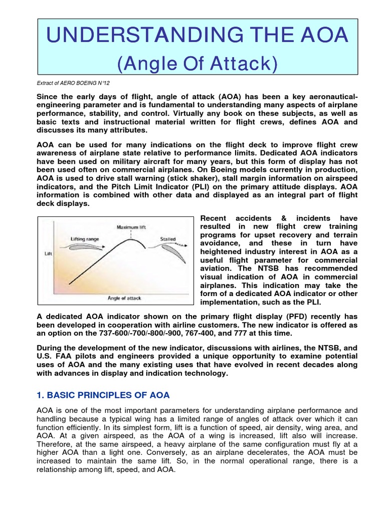 Understanding Angle of Attack in Aviation | PDF