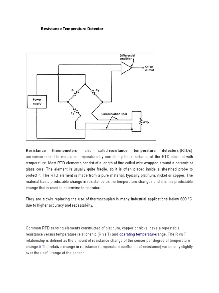Understanding Resistance Temperature Detectors | PDF | Physics ...