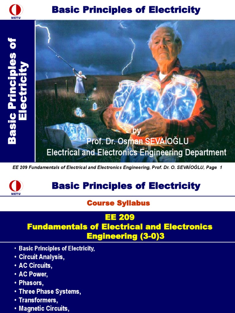 Basic Principles of Electricity | PDF | Electric Current | Electrical ...