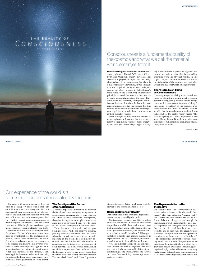 Cosmic Reality | PDF | Consciousness | Reality