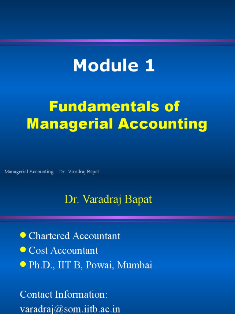 Fundamentals of Managerial Accounting | PDF | Management Accounting ...