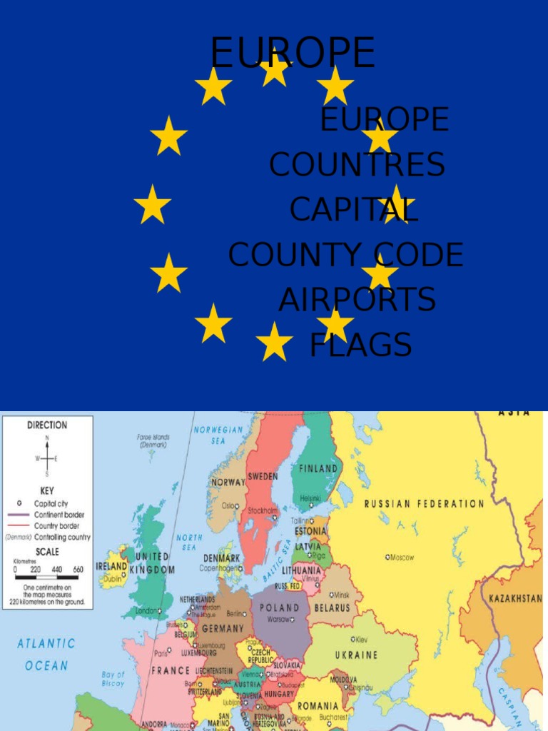 Europe: Europe Countres Capital County Code Airports Flags | PDF ...