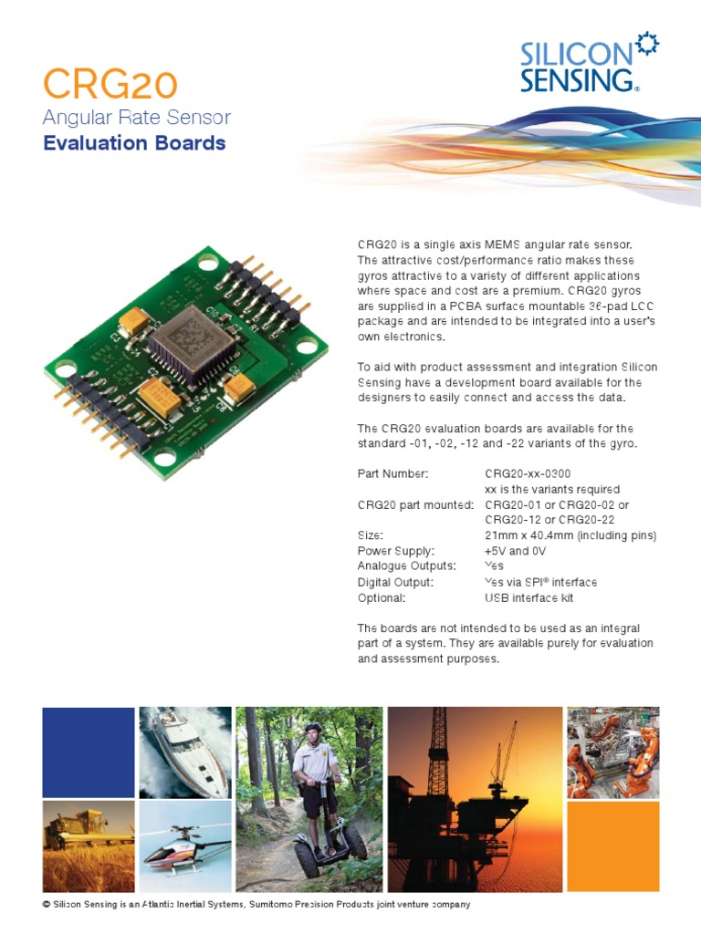 CRG20 Angular Rate Sensor Evaluation Boards | PDF | Gyroscope | Sensor