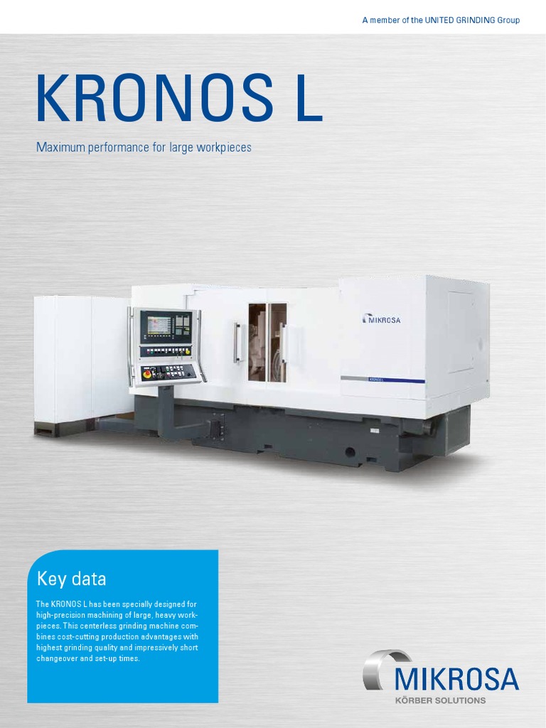Kronos L: Key Data | PDF | Grinding (Abrasive Cutting) | Bearing ...