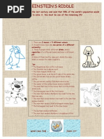 Einstein Riddle Worksheet | PDF | Drink | Yellow