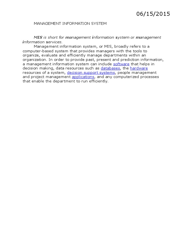 Management Information System | PDF | Computers