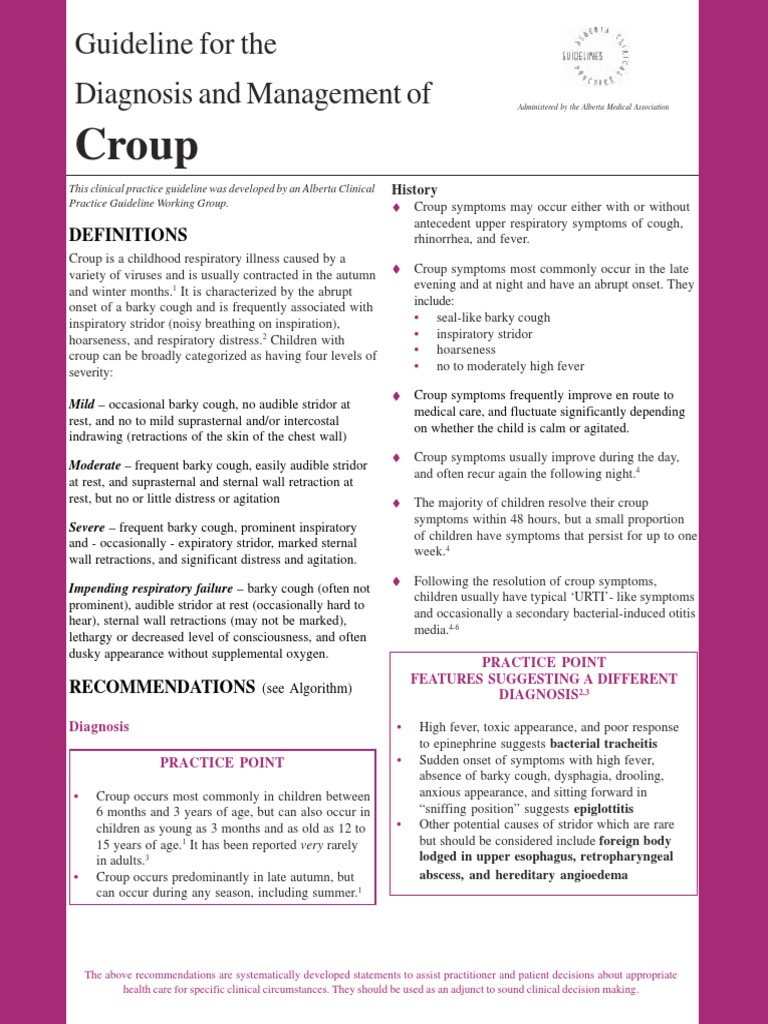 Croup | PDF | Cough | Health Care