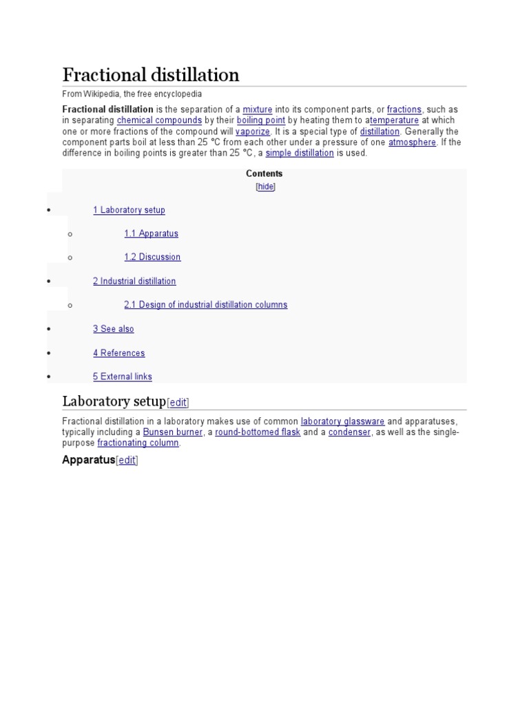 Fractional Distillation | PDF | Cracking (Chemistry) | Distillation