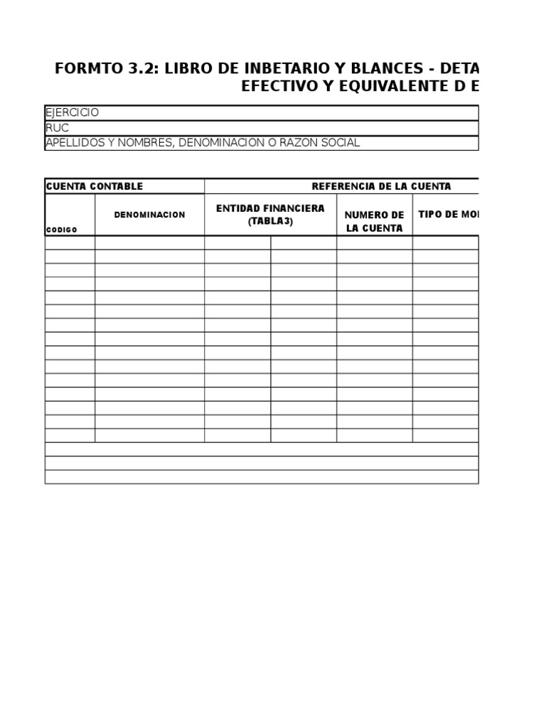 Formatos de Contabilidad para Imprimir | PDF | Contabilidad | Economias