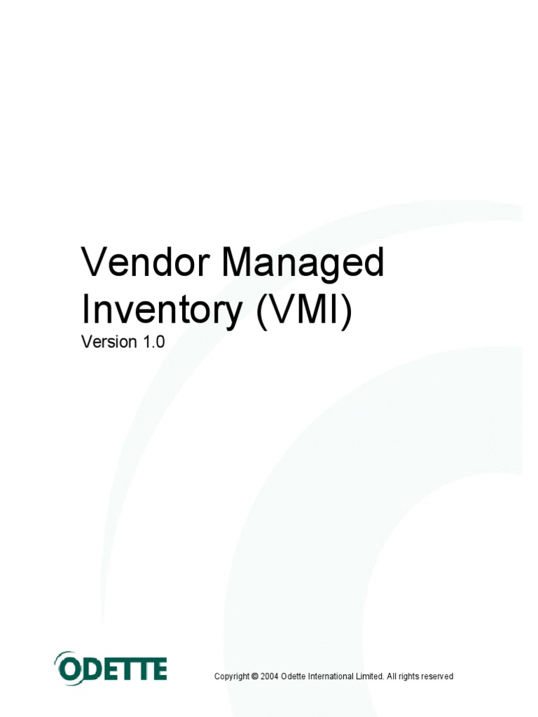 VMI Recommendation PDF | PDF