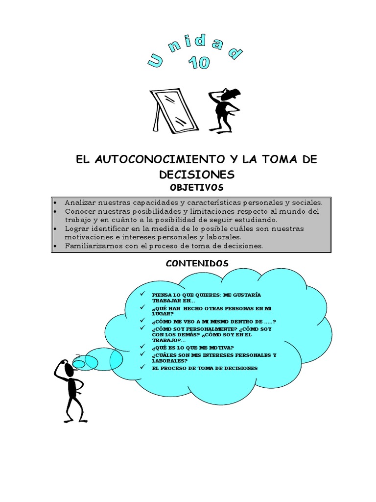 Autoconocimiento y La Toma de Decisiones PDF | PDF | Toma de decisiones ...