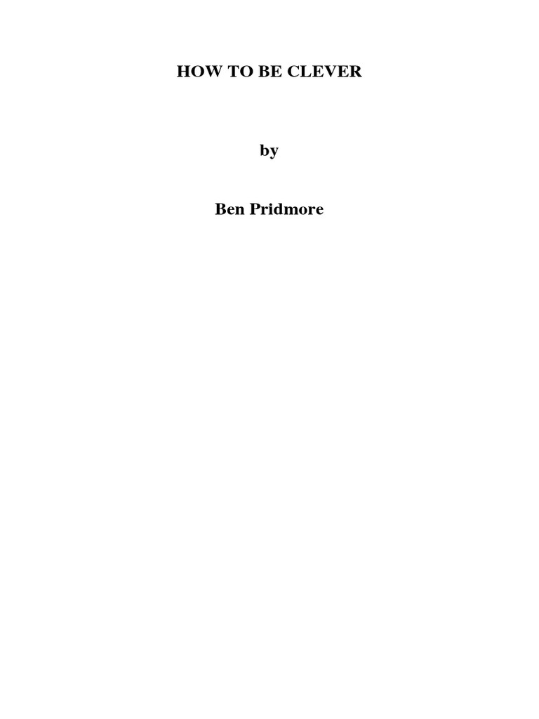 How To Be Clever - Ben Pridmore | PDF | Pi | Teaching Mathematics