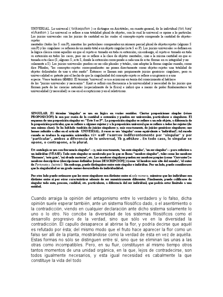 UNIVERSAL Particular Singular Freud | PDF | Proposición | Verdad