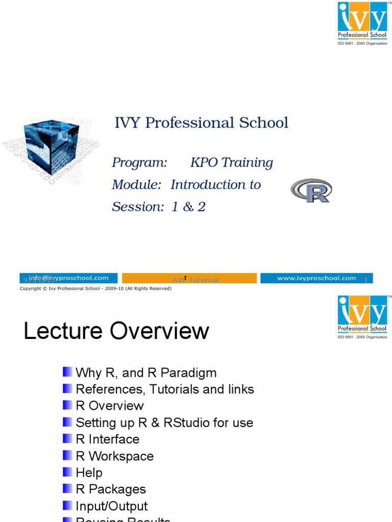 IVY Professional School: Program: KPO Training Module: Introduction To ...