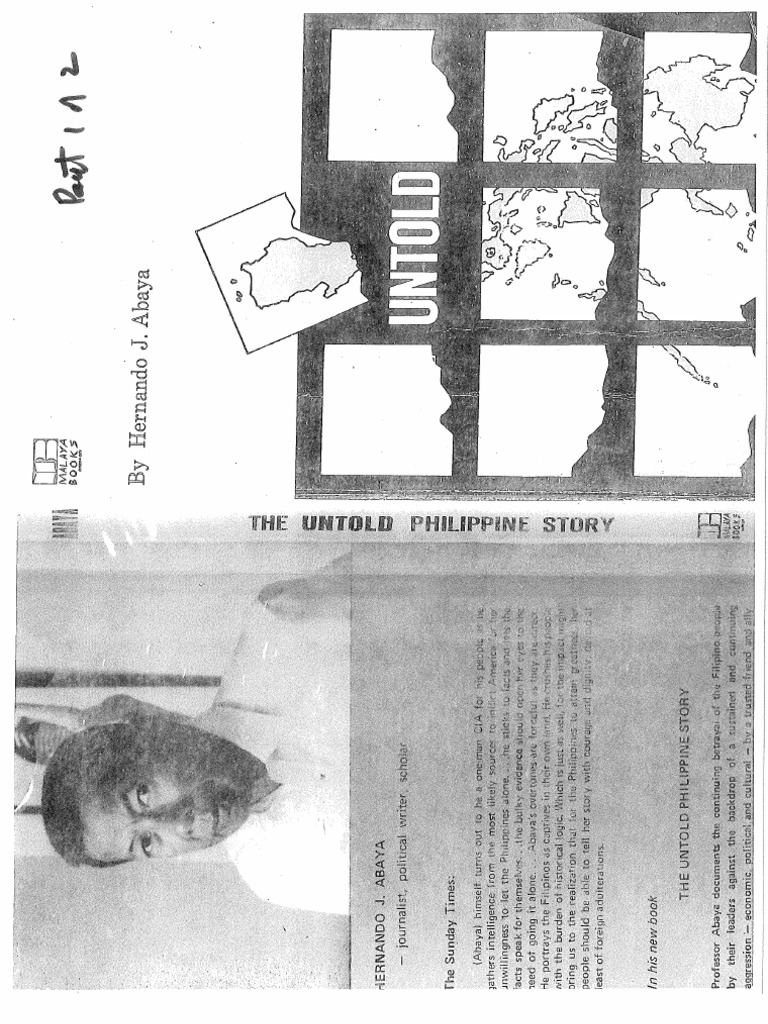 The Untold Philippine Story - Hernando Abaya 1967 Part 1 of 2 | PDF