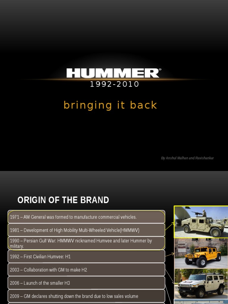 Hummer Brand History and Future Prospects | PDF | Motor Vehicle ...