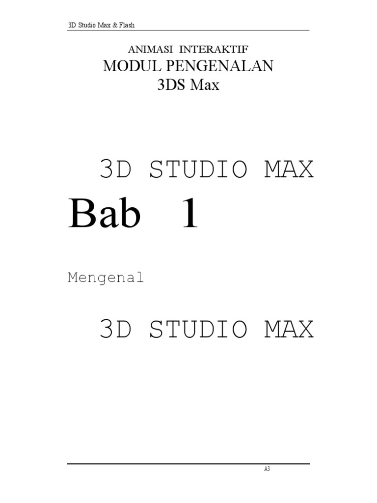 Modul Pengenalan 3ds Max 1 | PDF