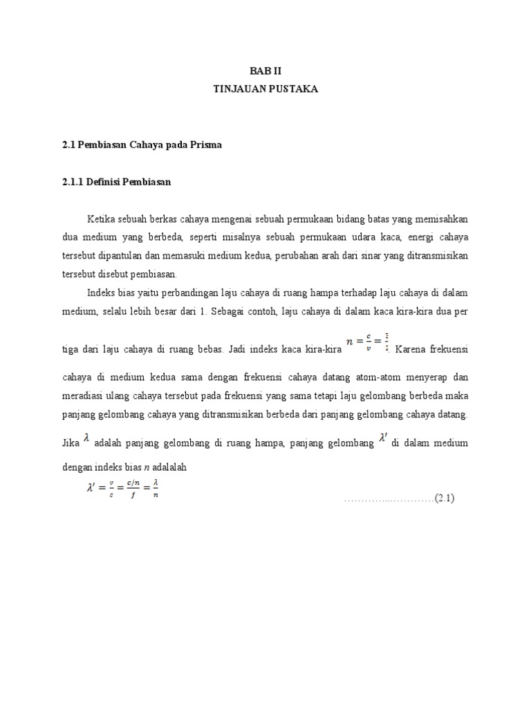 Pembiasan Cahaya Pada Prisma | PDF | Sains & Matematika | Teknologi ...