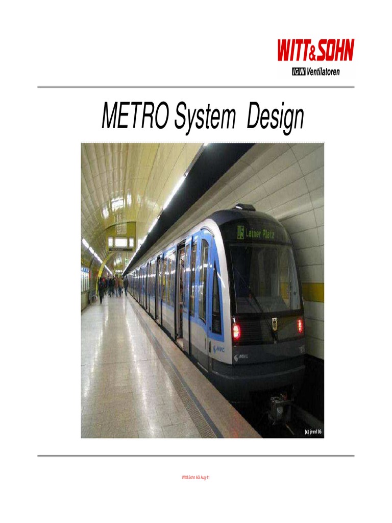 METRO Ventilation System Design | PDF | Ventilation (Architecture) | Tunnel