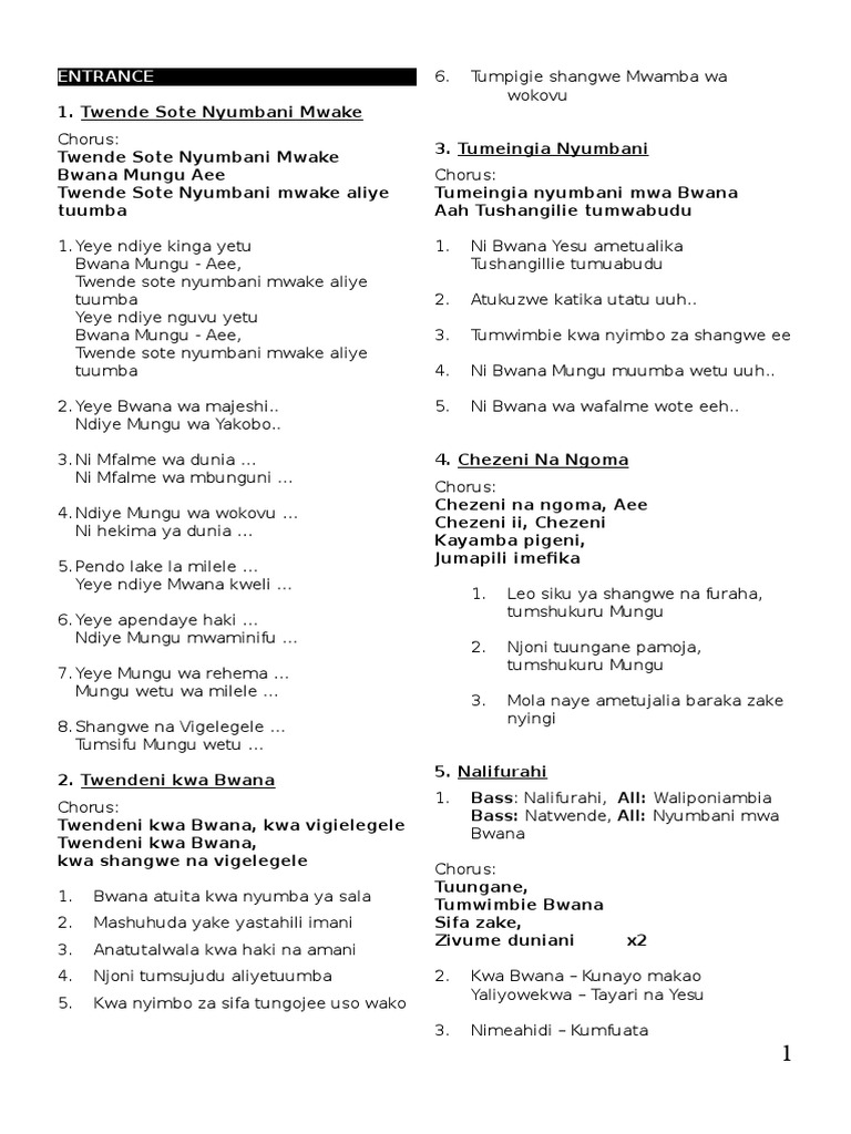 Choir File - New Edition Booklet | PDF | Lord's Prayer | Worship