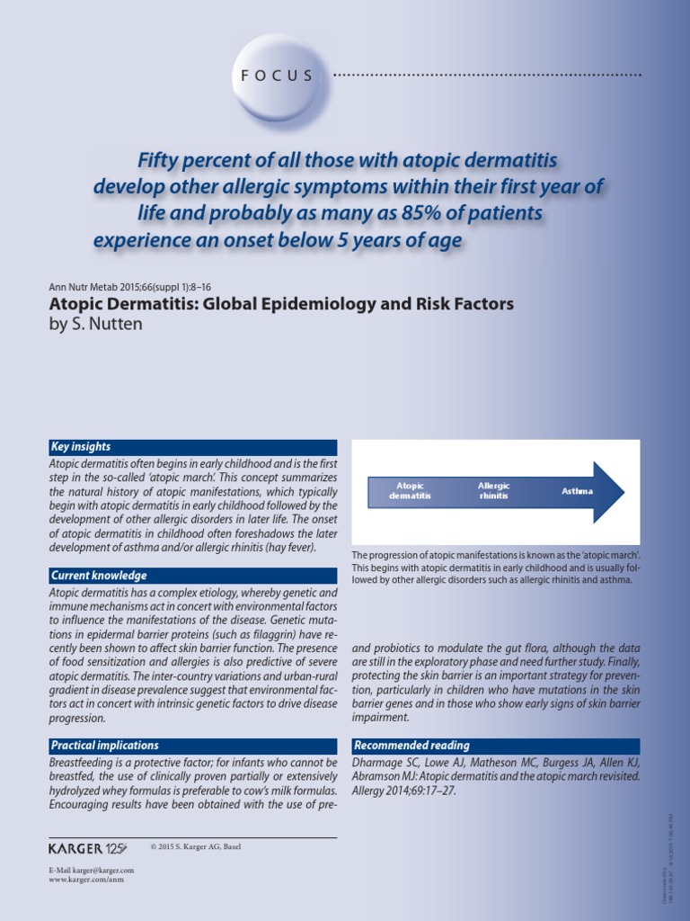 Atopic Dermatitis | PDF | Allergy | Dermatitis