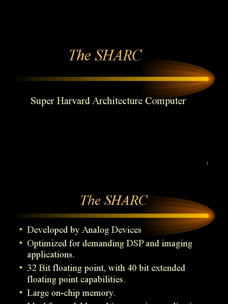 The Sharc: Super Harvard Architecture Computer | PDF | Digital Signal Processor | Instruction Set