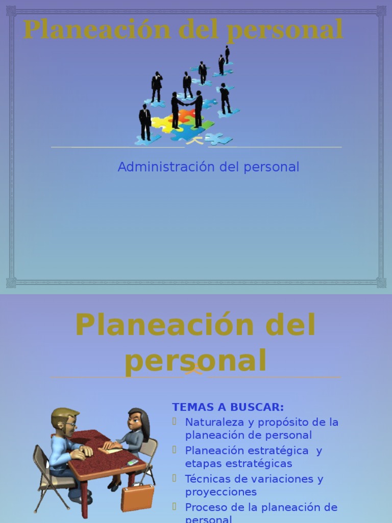 Planeacion Del Personal | PDF | Recursos humanos | Planificación