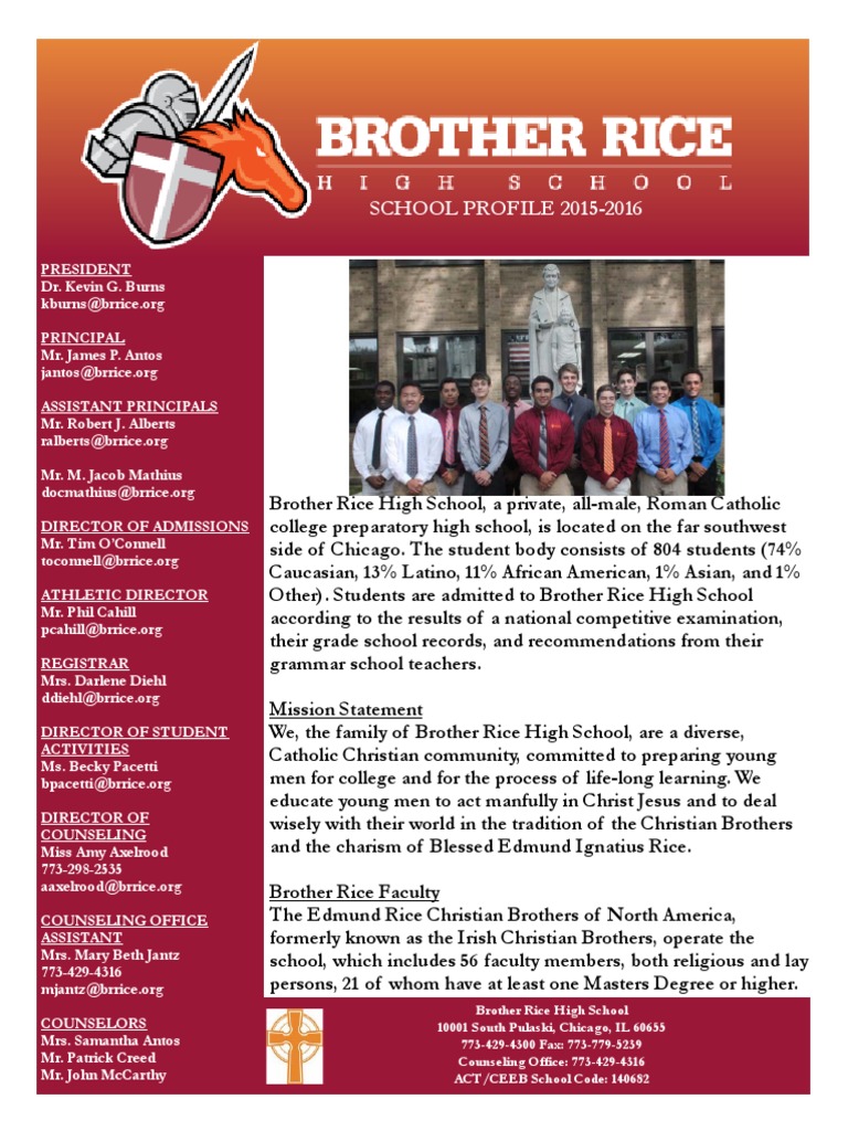 Brother Rice High School Profile 2015-2016 | PDF | Advanced Placement ...
