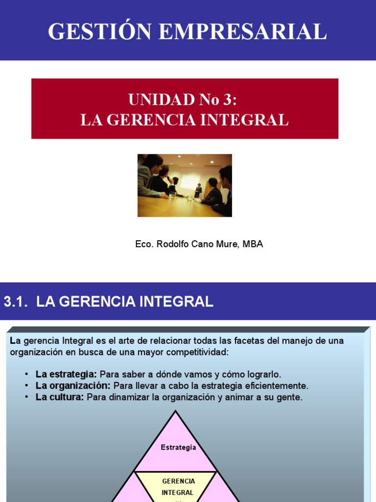 03 Gerencia Integral | PDF | Rentabilidad sobre recursos propios ...