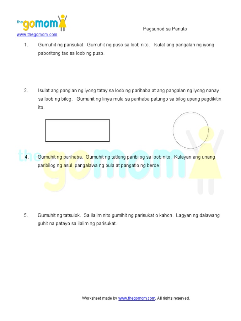 Pagsunod Sa Panuto | PDF