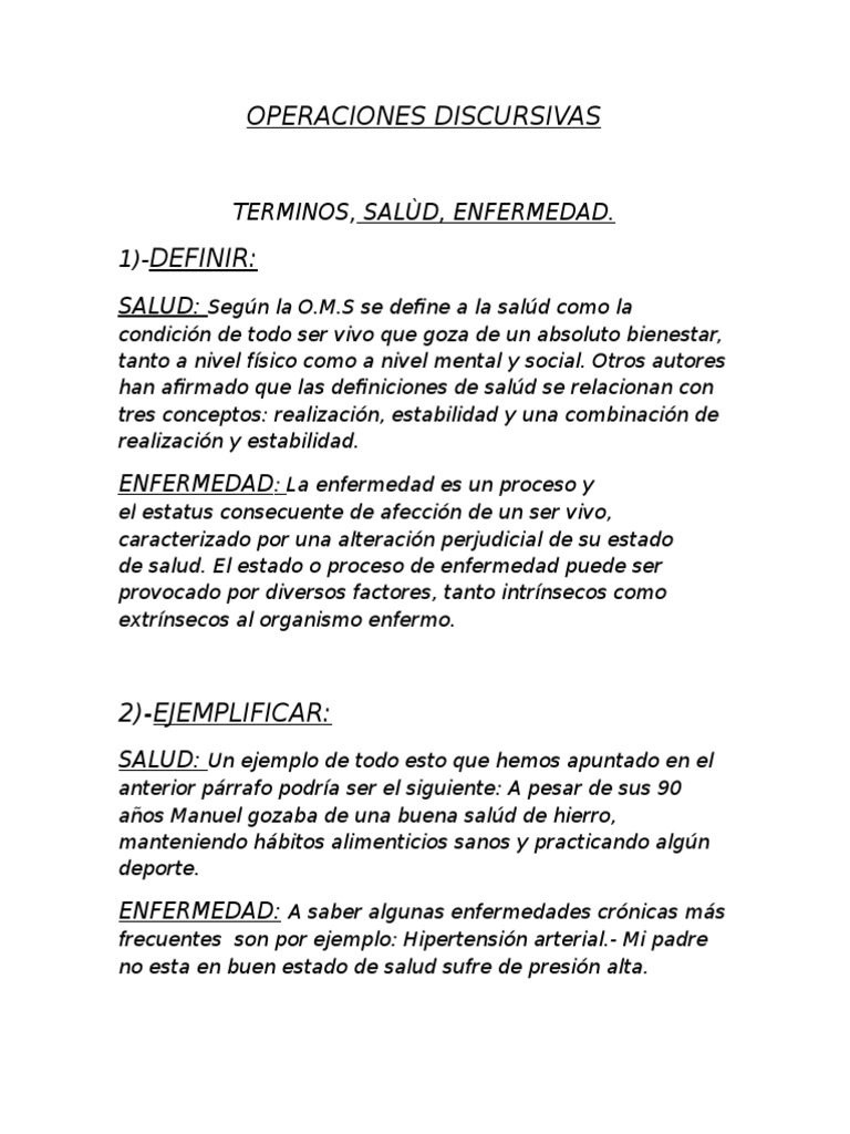 Operaciones Discursivas | PDF