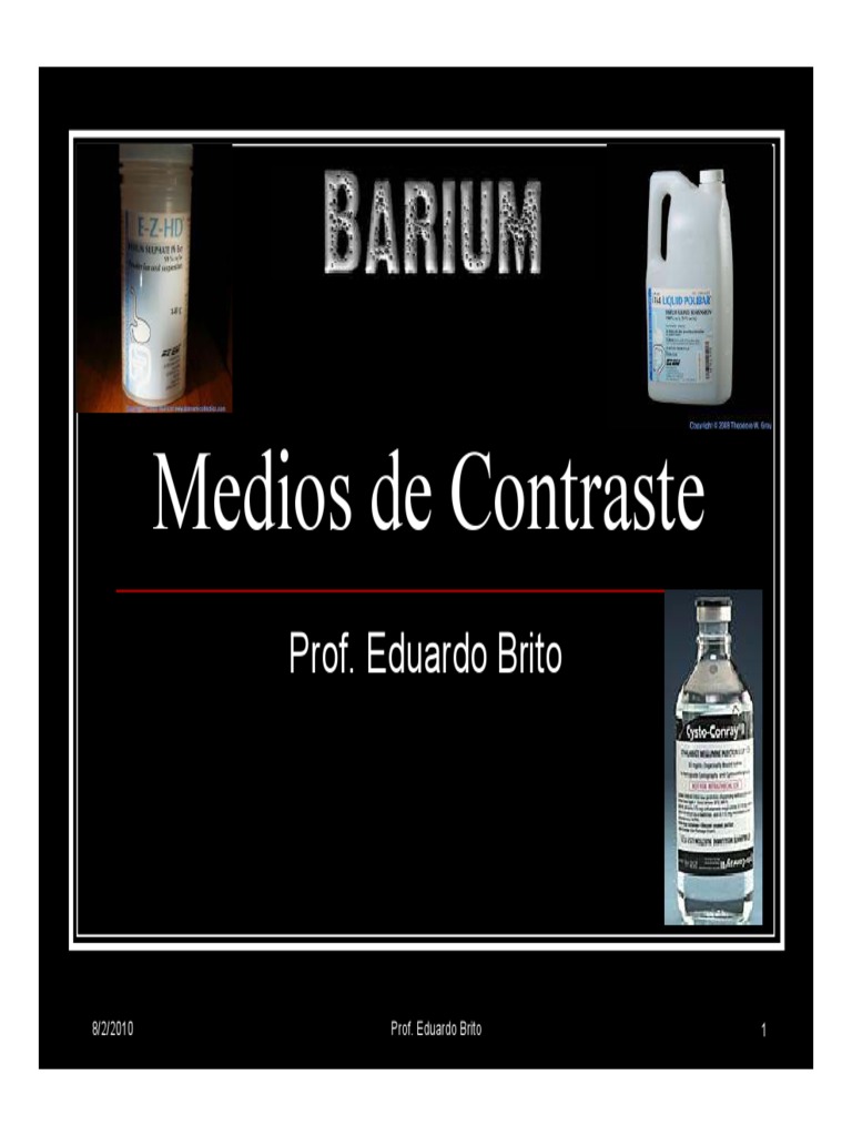 Medios de Contrastes | PDF | Solubilidad | Moléculas