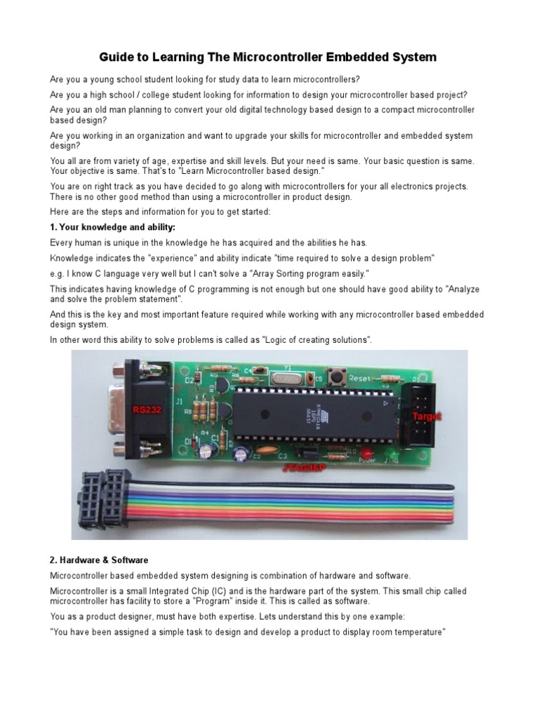 Avr Microcontrollers Guide To Learning The Microcontroller Embedded System Pdf