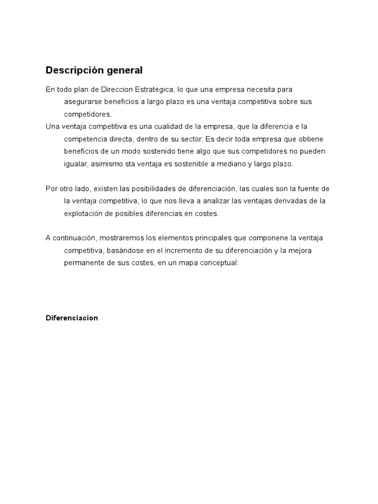 Mapa Conceptual de Ventajas Competitivas | PDF | Ventaja competitiva ...