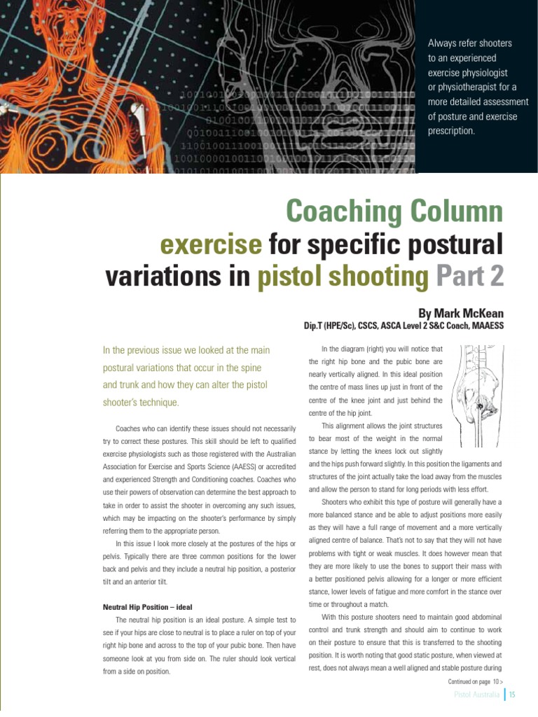Exercise For Specific Postural Variations in Pistol Shooting Part 2 ...