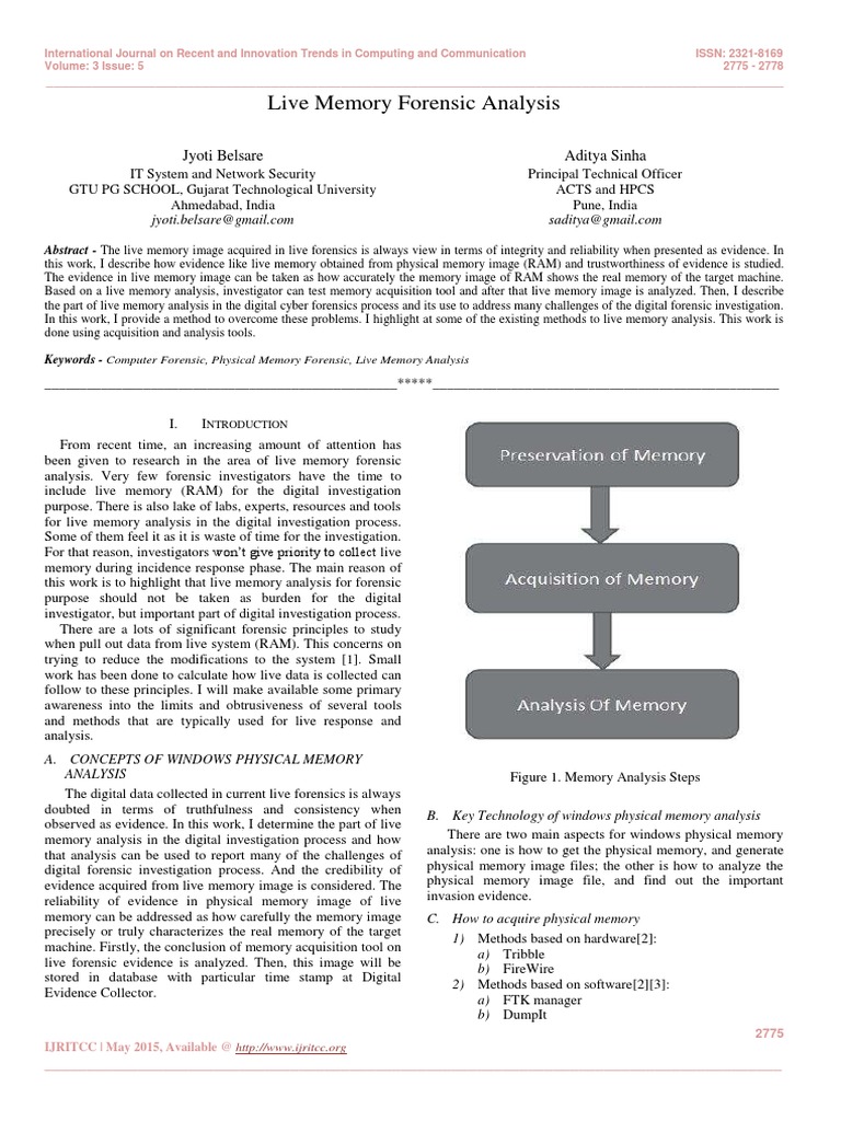 Live Memory Forensic Analysis | Computer Forensics | Digital Forensics