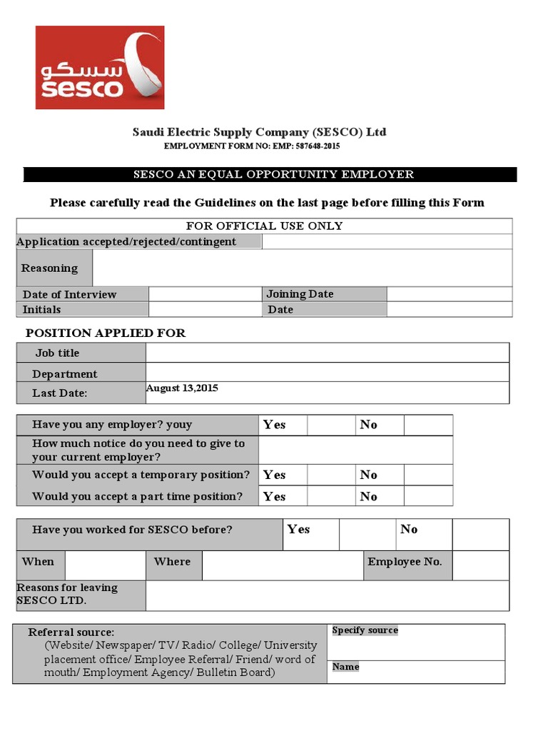 Sesco E Form | PDF | Fee | Employee Benefits