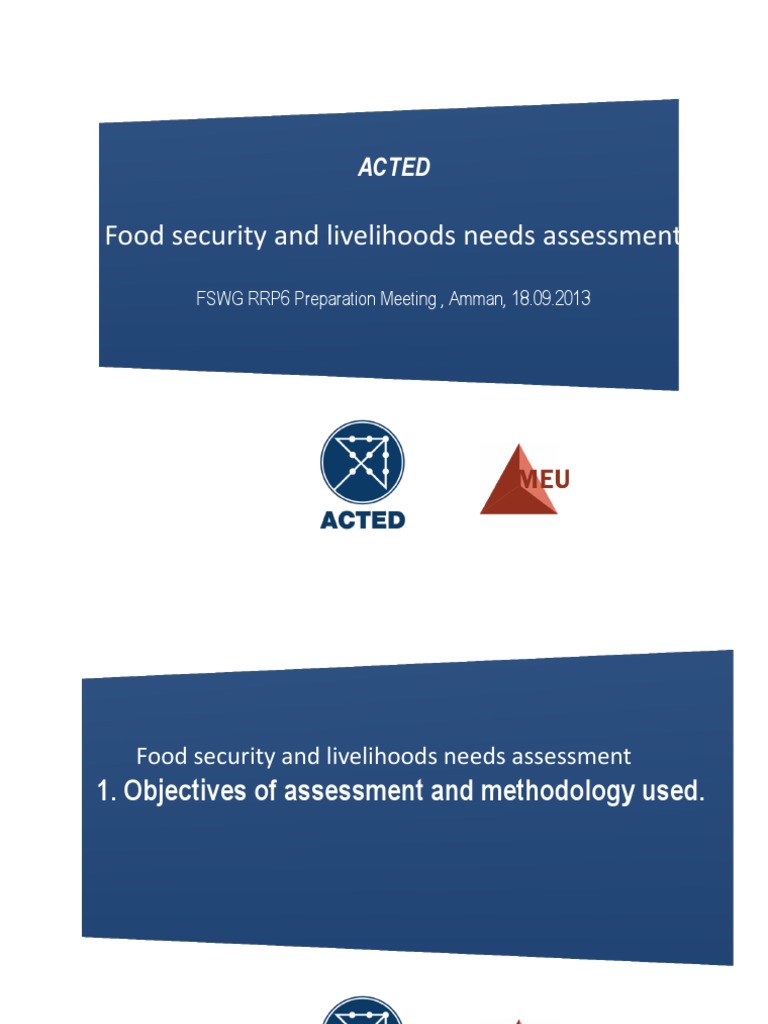 Food Security and Livelihoods Needs Assessment | PDF | Food Security ...