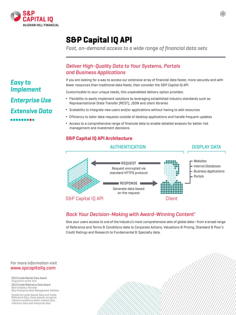 S&P Capital Iq API - Marketing - External | PDF | Standard & Poor's ...